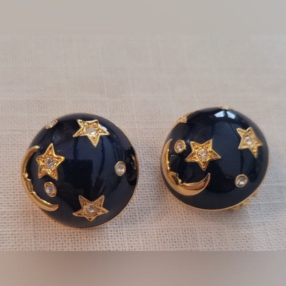 Joan Rivers | Jewelry | Joan Rivers Blue Moon And Stars Earrings | Poshmark